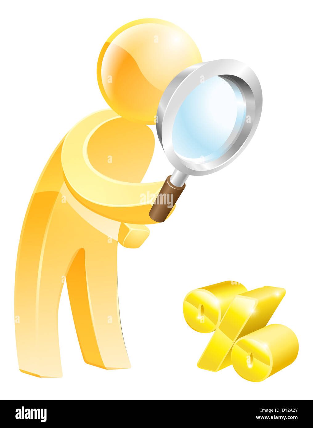 Low percentage rate search concept of a person looking for the best ...