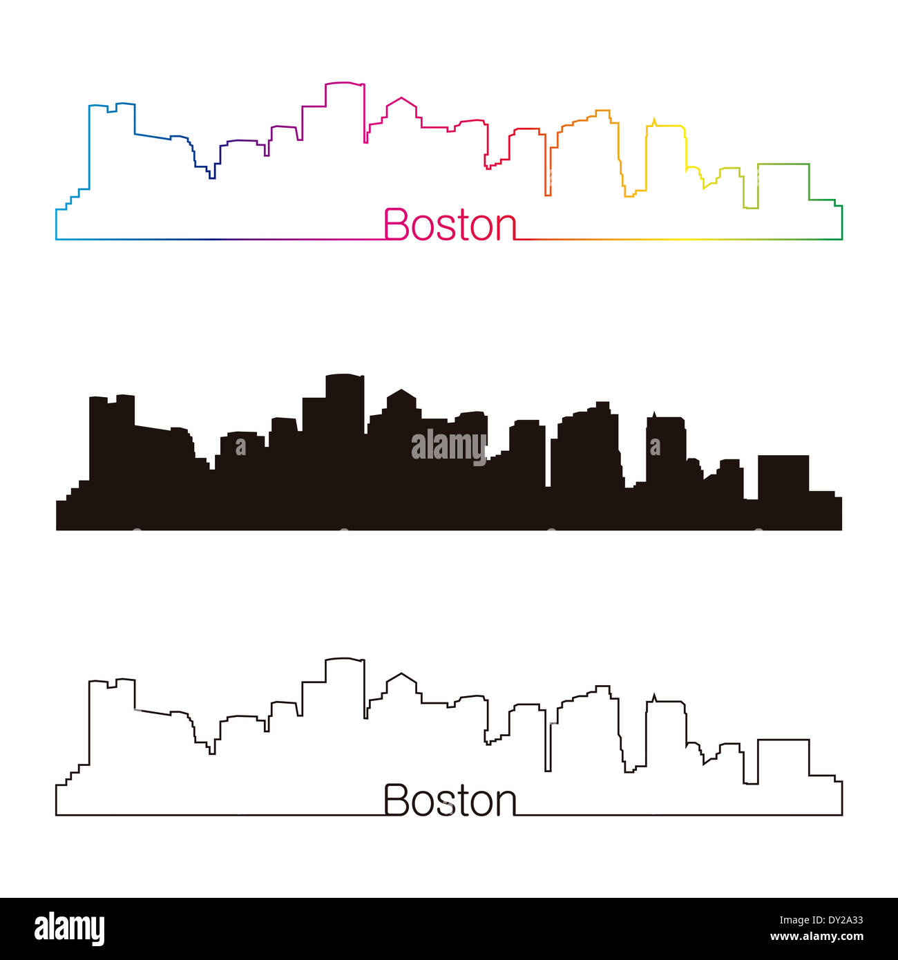 Downtown boston architecture Cut Out Stock Images & Pictures - Alamy