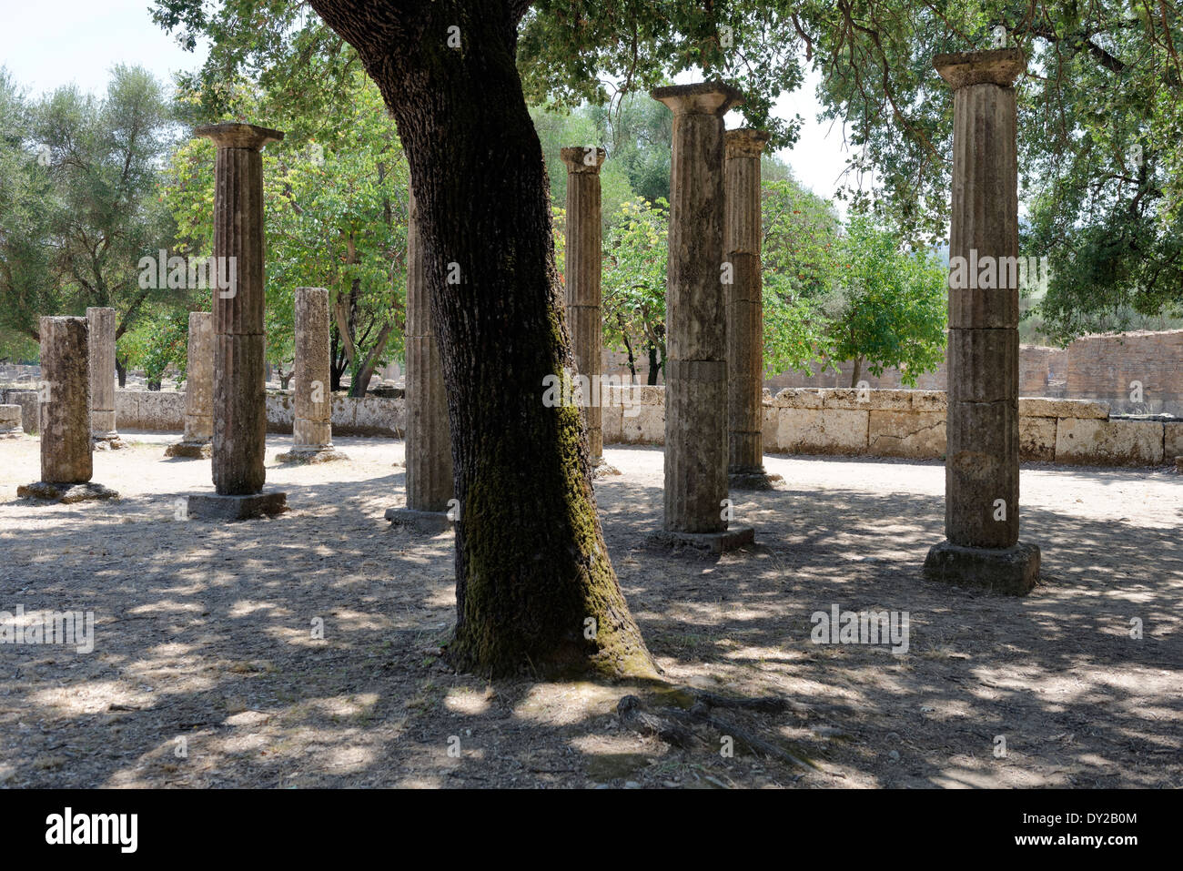 Section Doric colonnade Palaestra dated to 3rd century BC Ancient ...