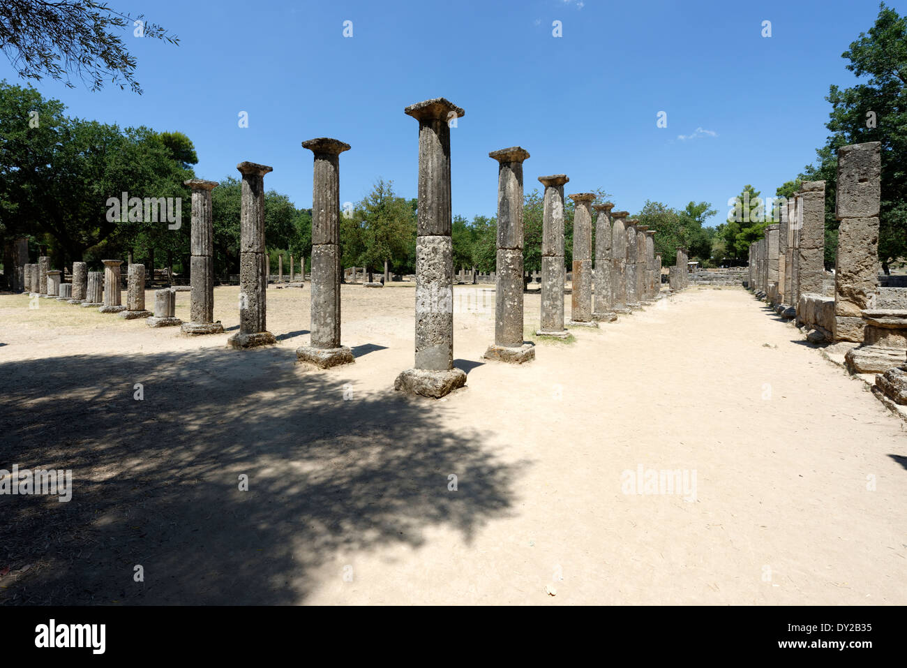 Section Doric colonnade Palaestra dated to 3rd century BC Ancient ...