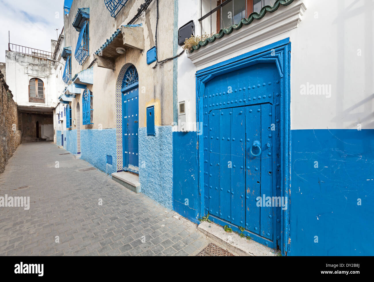 Streets of old Medina. Historical central part of Tanger city, Morocco ...