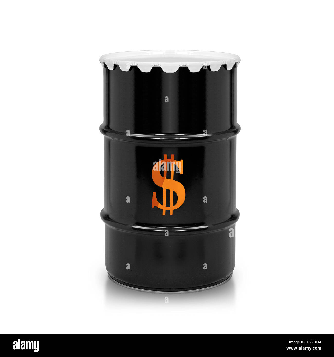 Oil and Petroleum Barrel and dollar sign on white isolated background ...