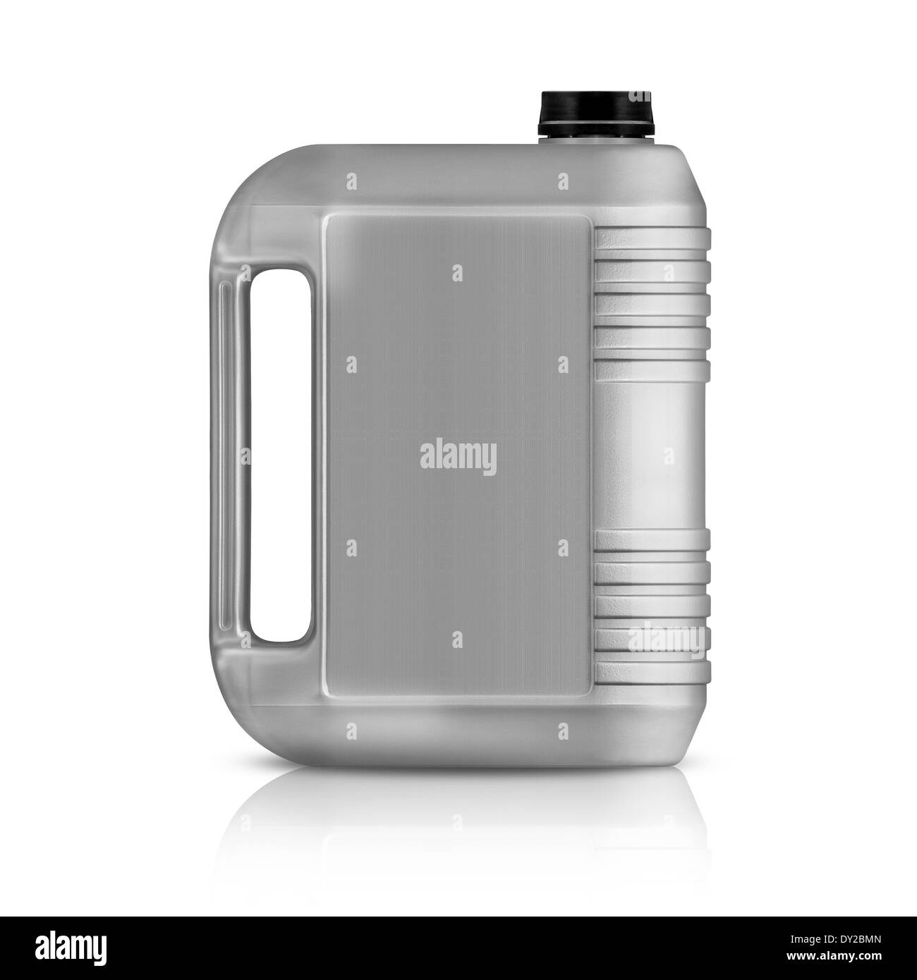 Gray plastic gallon, jerry can isolated on a white background. (with ...
