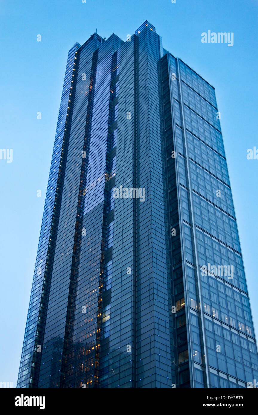 100 Bishopsgate tower at sunset, City of London, England, UK Stock ...