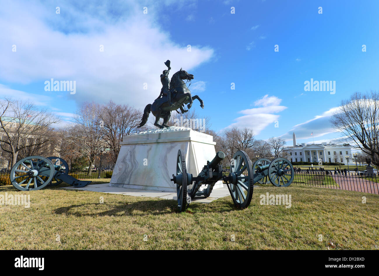 General Andrew Jackson Equestrian Statue in Lafayette Park in front of ...