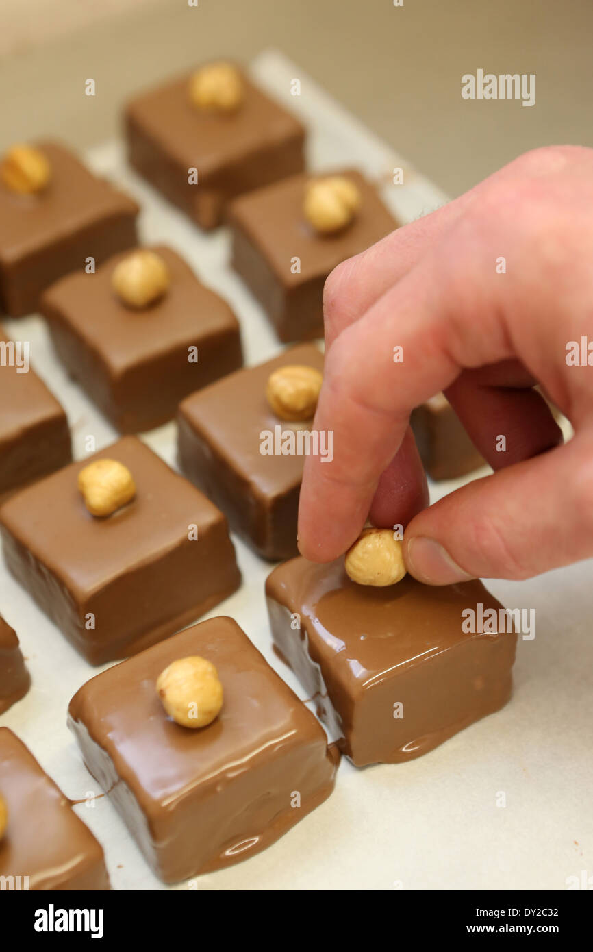 Making of chocolate Stock Photo - Alamy