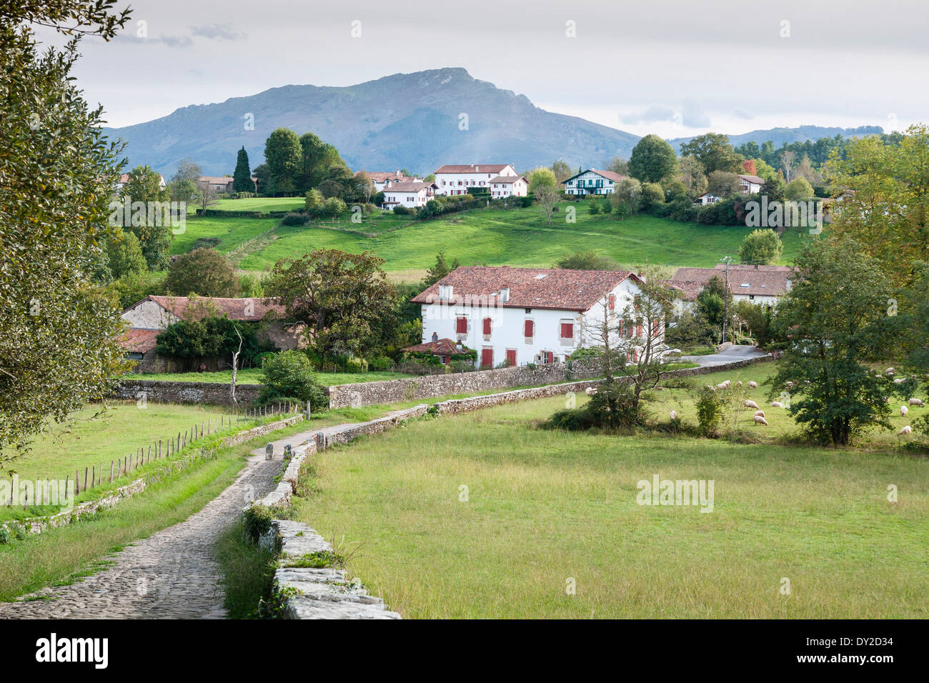Landscape in the Basque country Stock Photo - Alamy