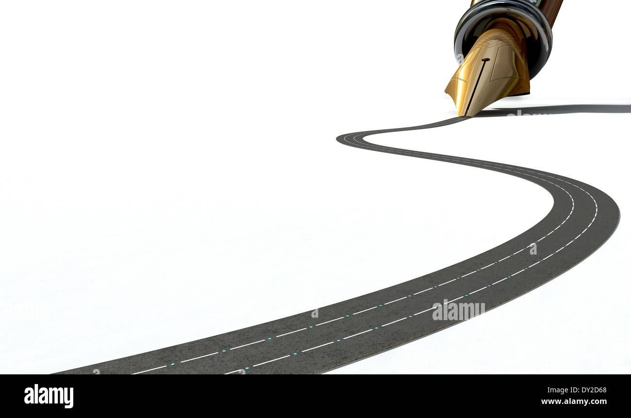 A macro view closeup concept of the metal nib of an old fountain pen ...