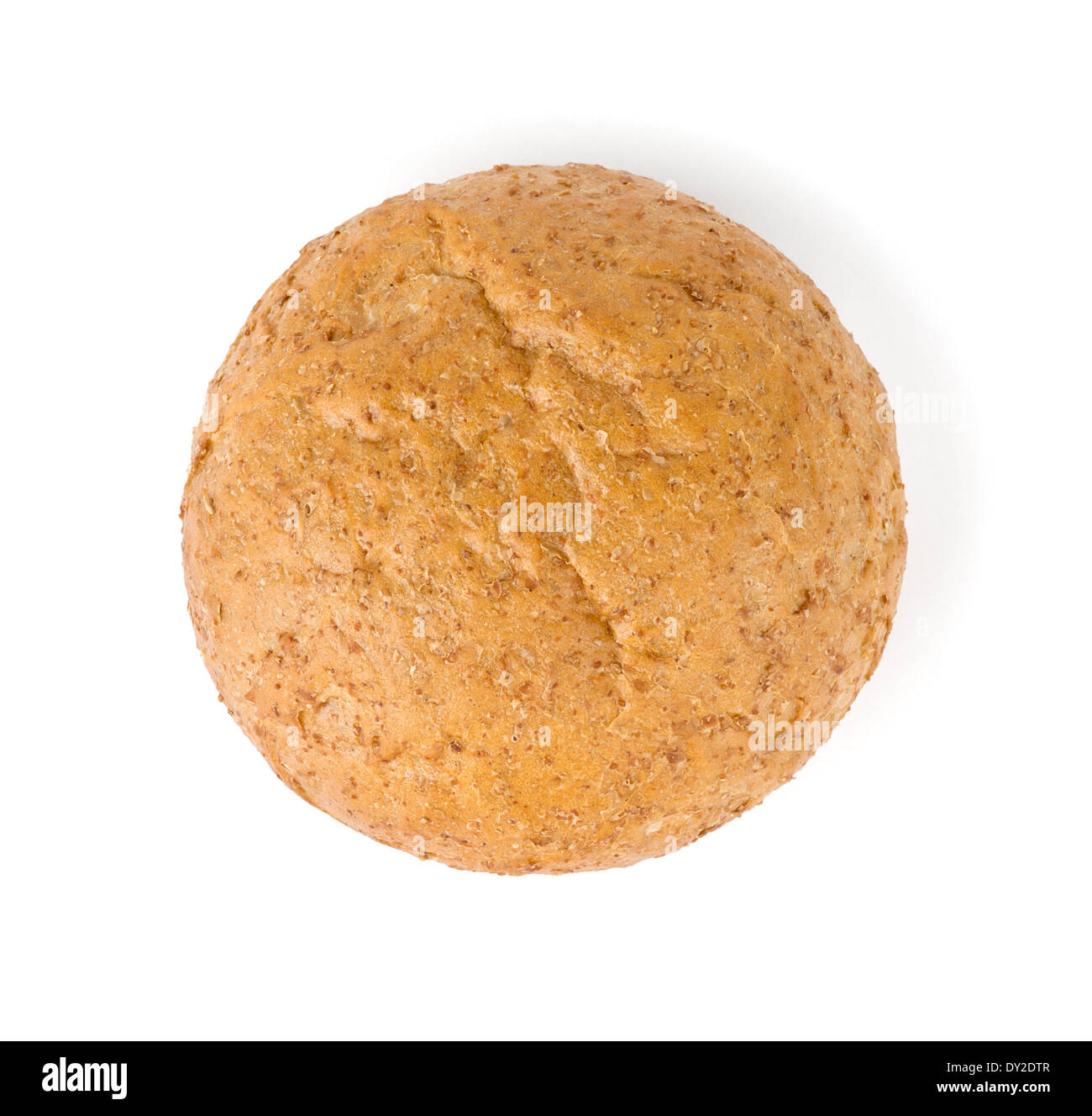 Small dietary grain bun on white background Stock Photo - Alamy