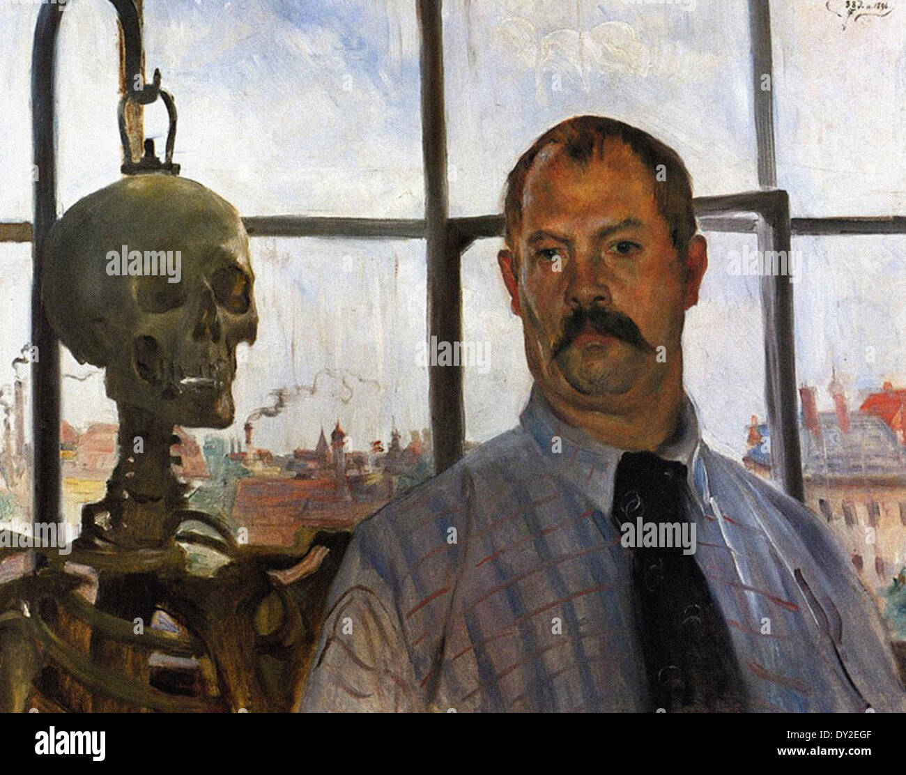 Self portrait with skeleton hi-res stock photography and images - Alamy