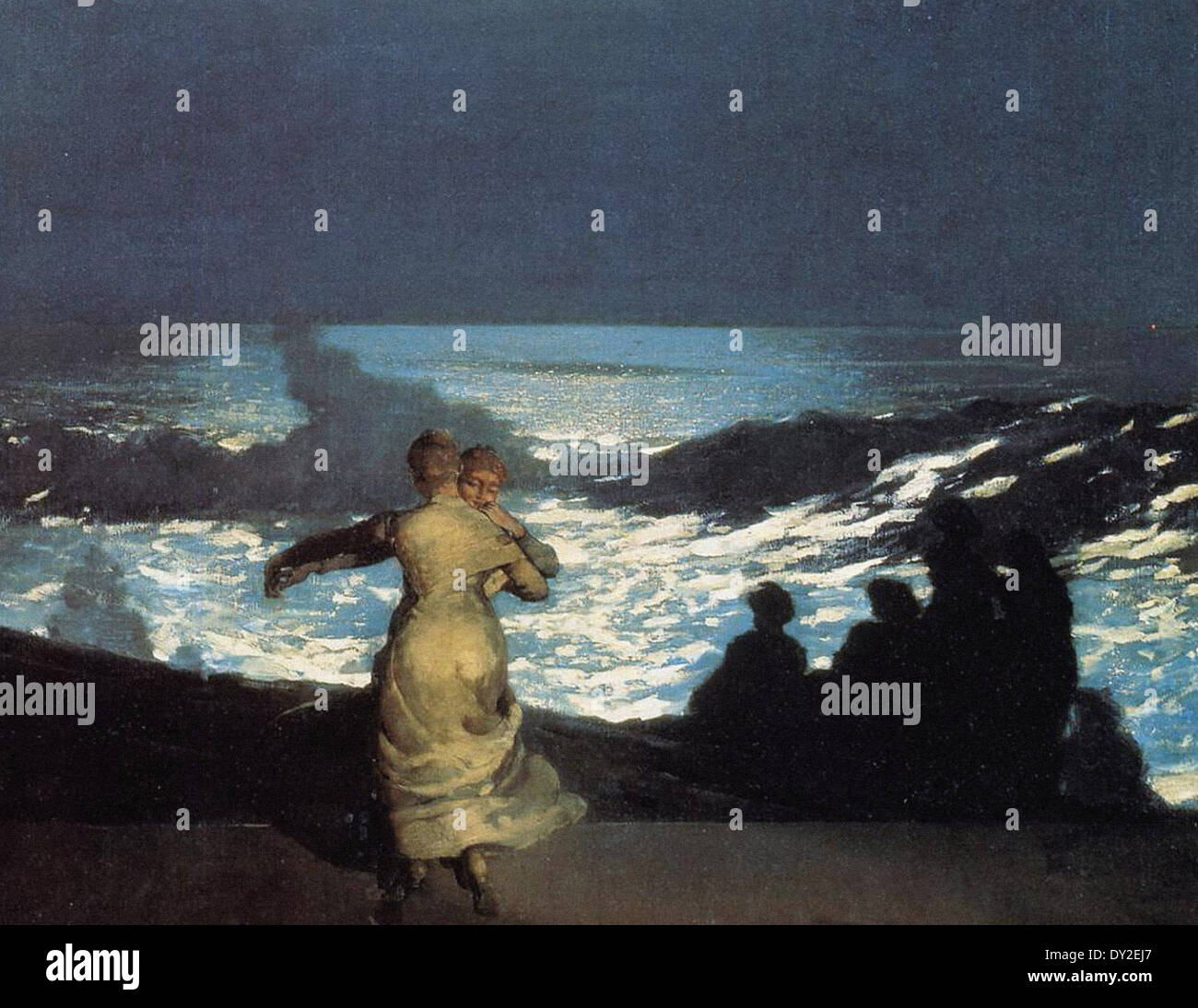 Winslow Homer A Summer Night Stock Photo - Alamy