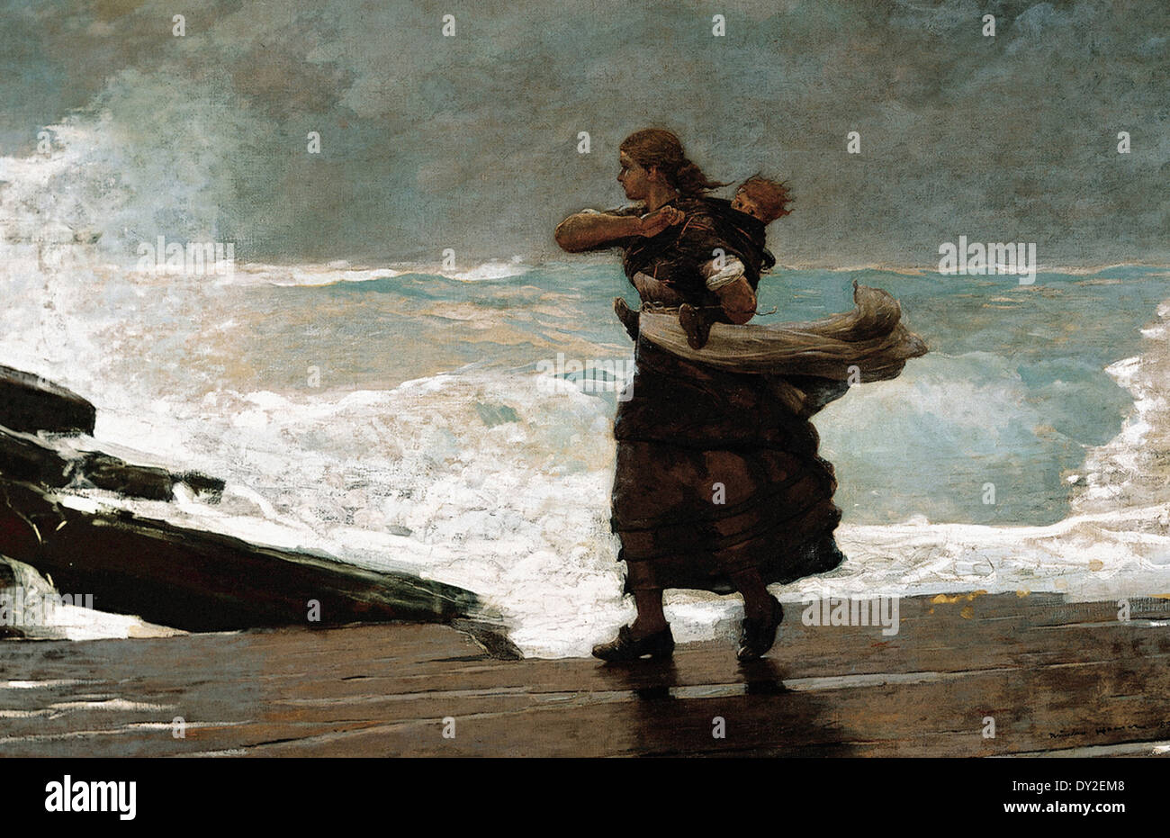 Winslow Homer The Gale Stock Photo - Alamy