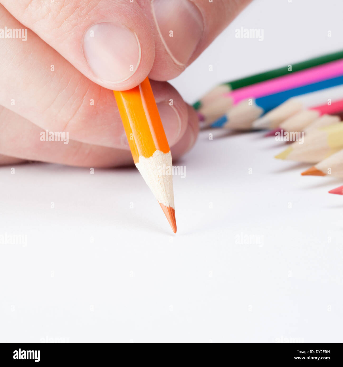 Person Drawing With Pencil