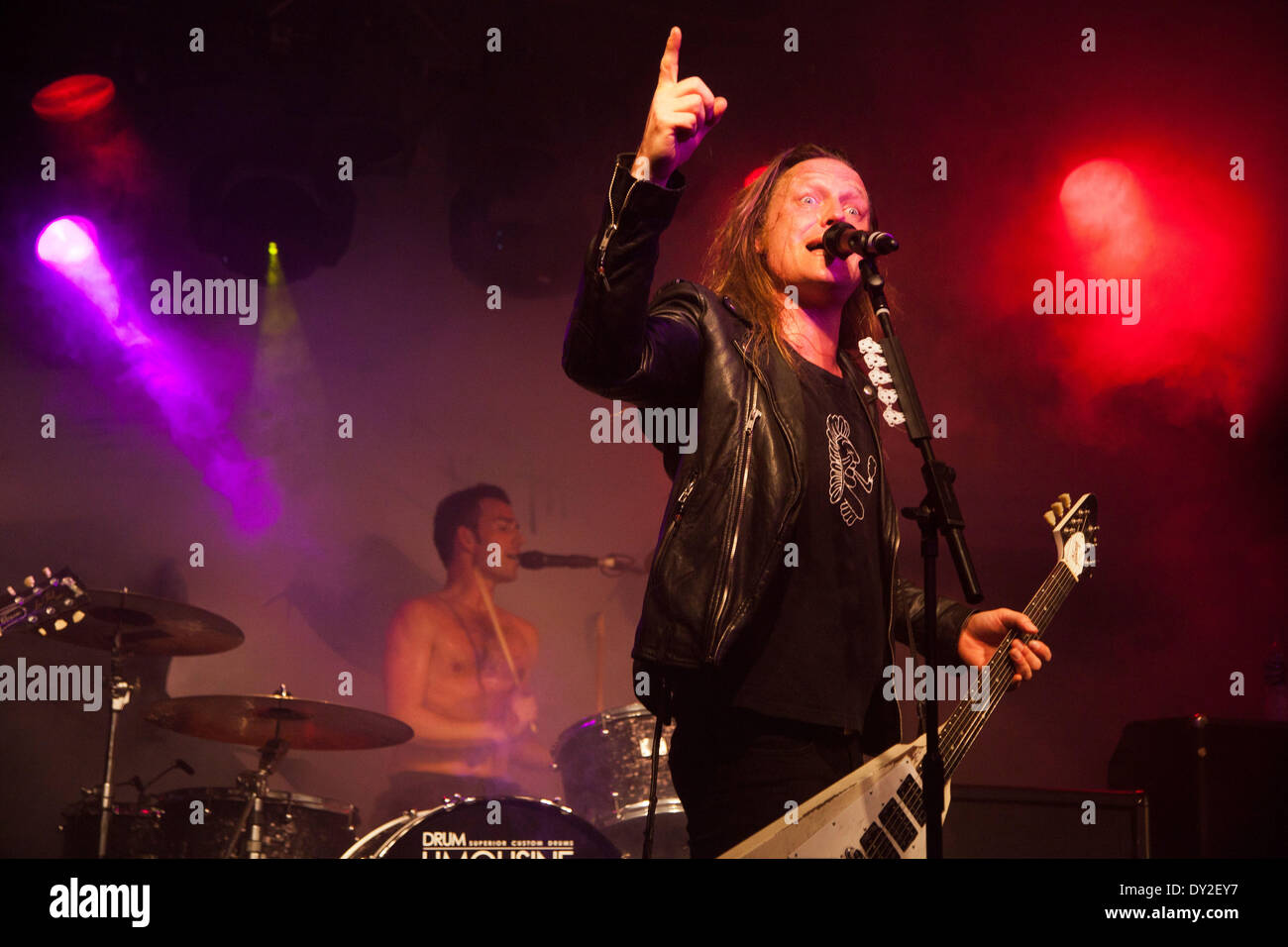 London, UK. 3rd April 2014. The Danish band D-A-D plays live at the ...