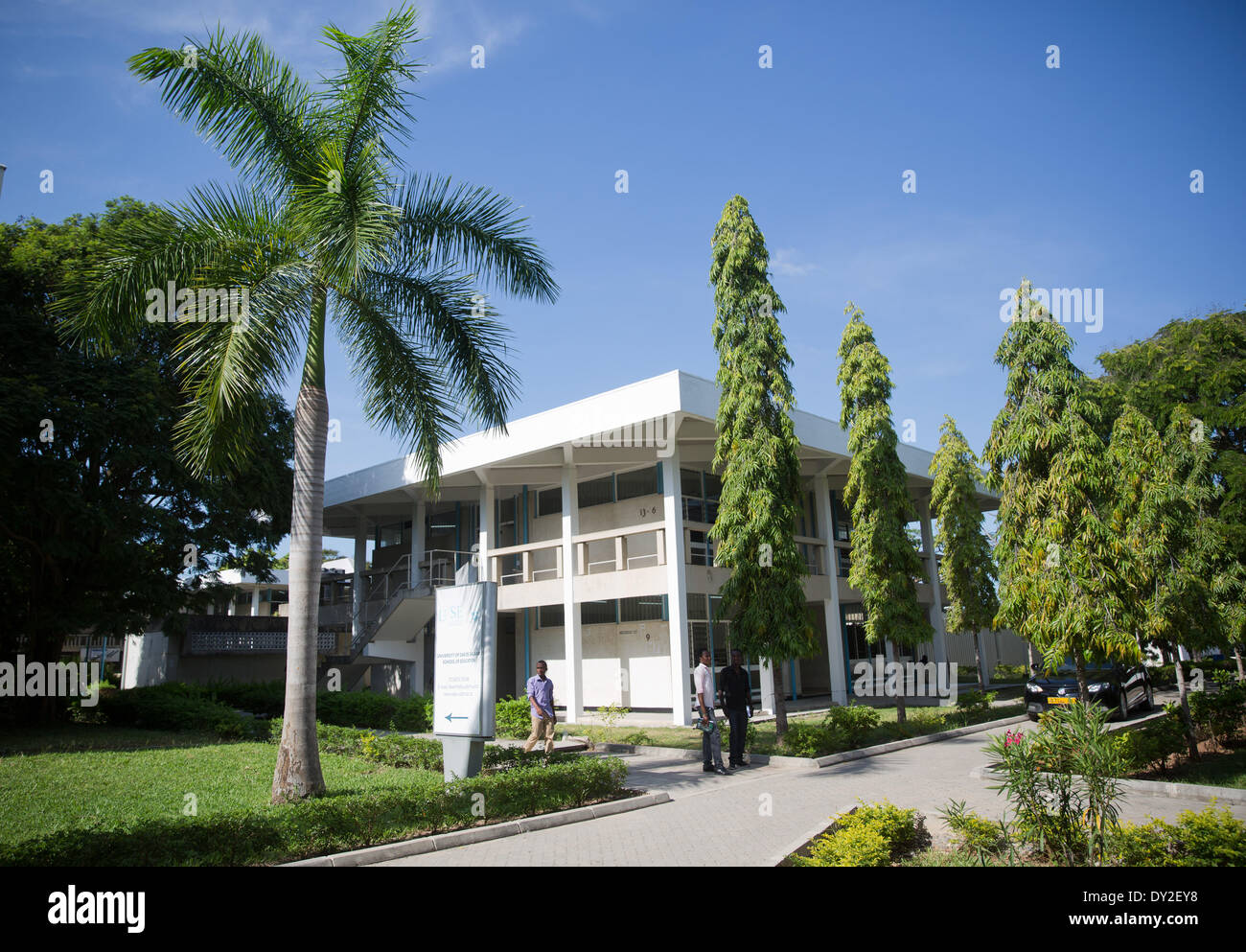 A view of the campus area of the university in Dar es Salaam, Tanzania ...