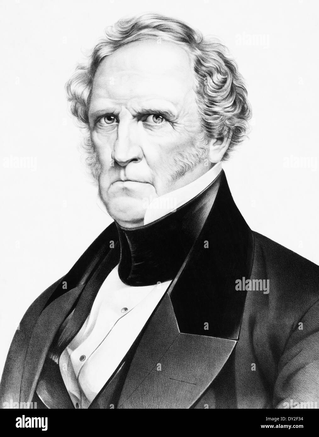 Vintage portrait of Winfield Scott Stock Photo - Alamy