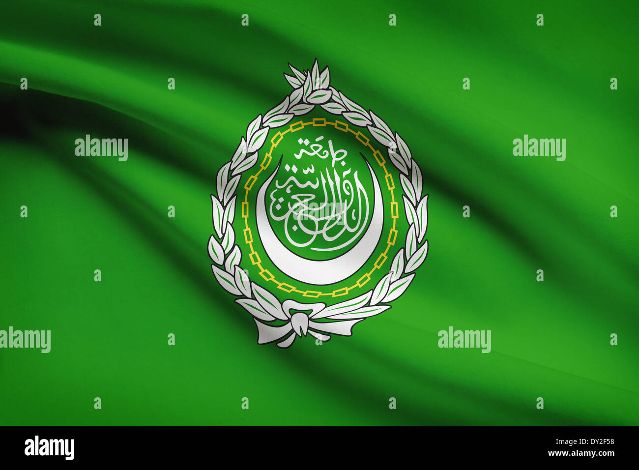 League of Arab States flag blowing in the wind. Part of a series Stock ...