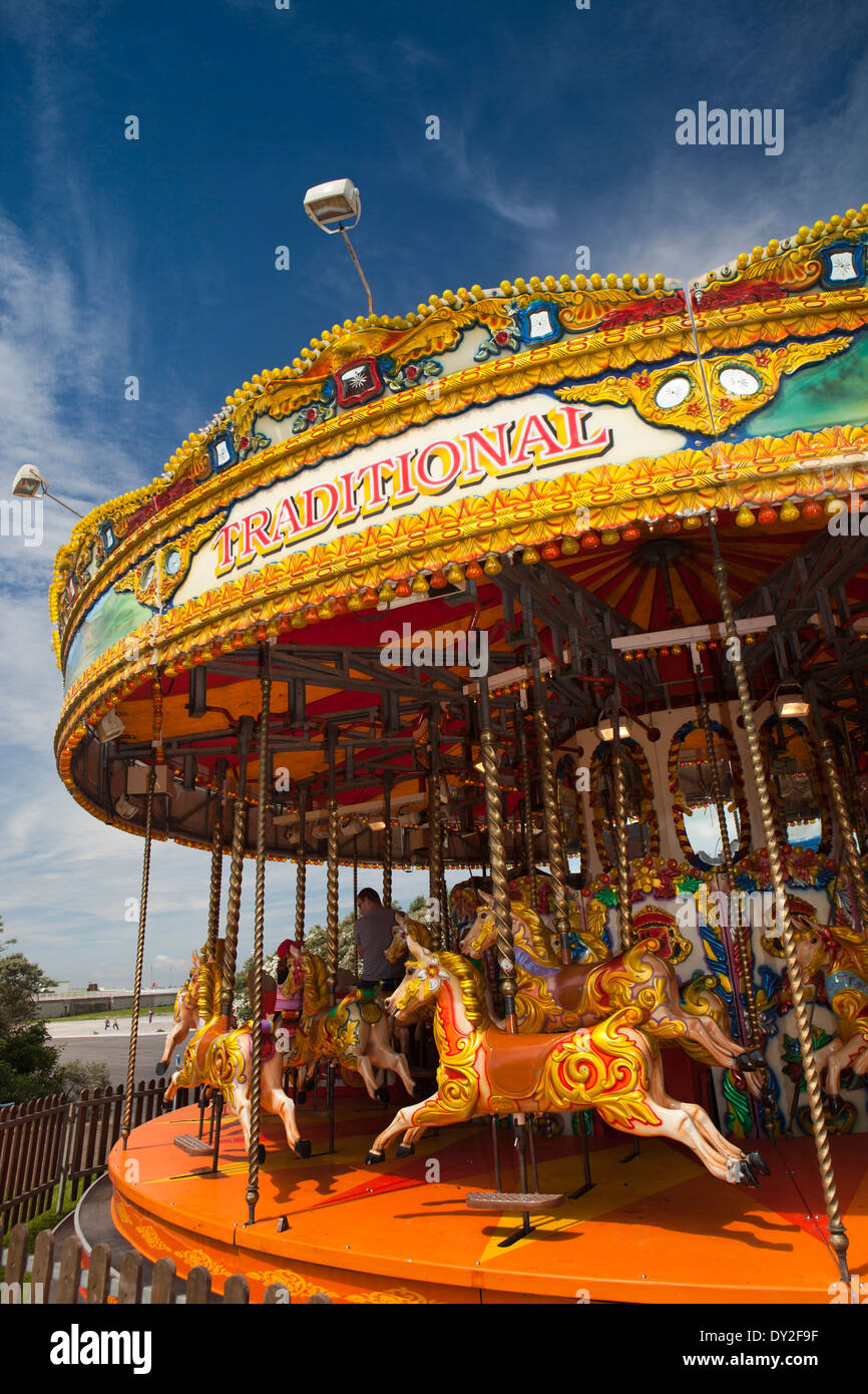 UK, England, Lancashire, Morecambe, children’s funfair, traditional ...