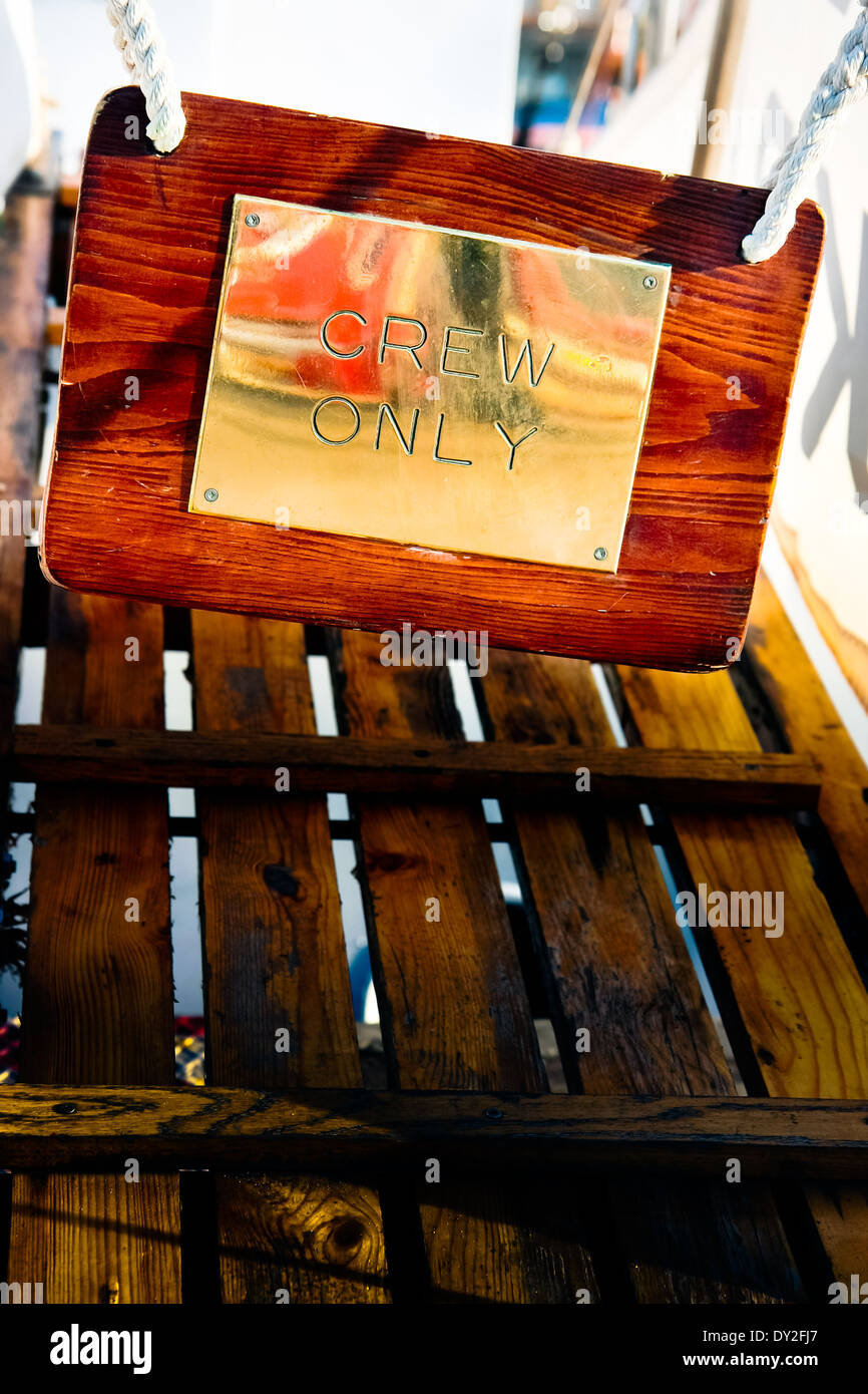 Crew only sign hi-res stock photography and images - Alamy