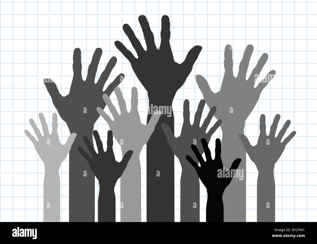 Background colorful silhouette hands design Stock Photo - Alamy