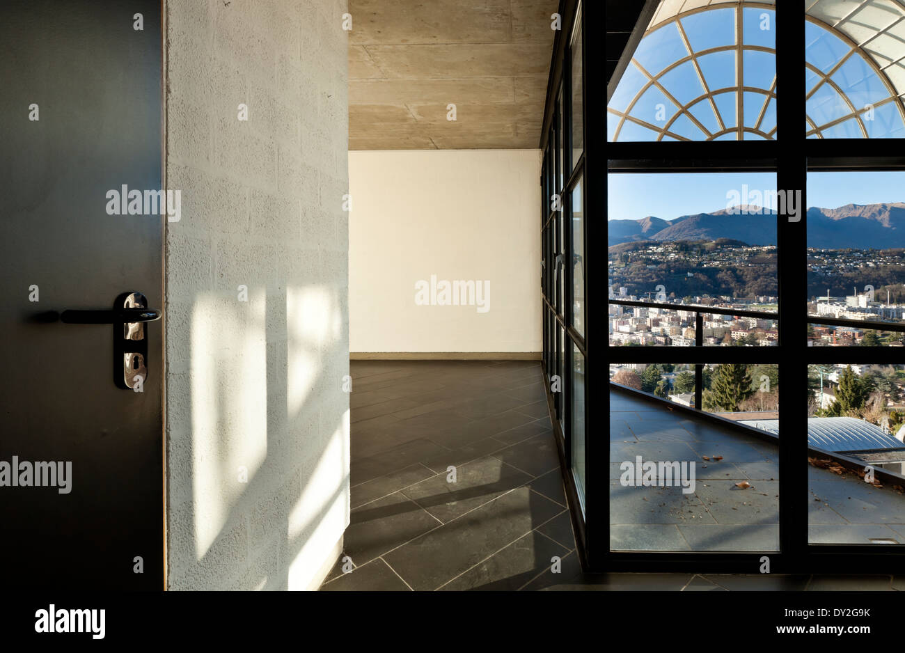 interior modern villa, view to exterior from window Stock Photo - Alamy