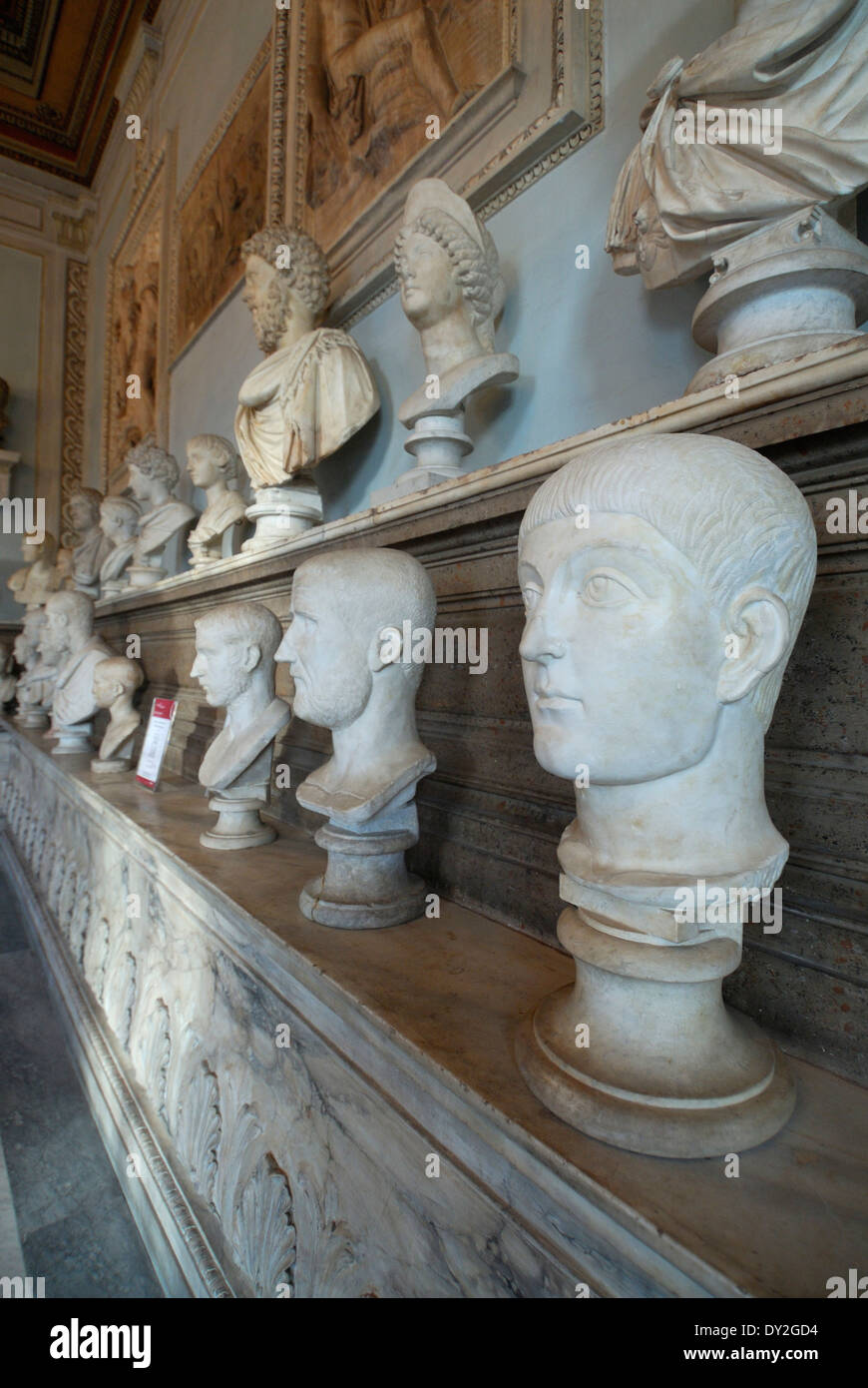 Hall of the Philosophers in the Capitoline Museum Rome Italy Stock ...