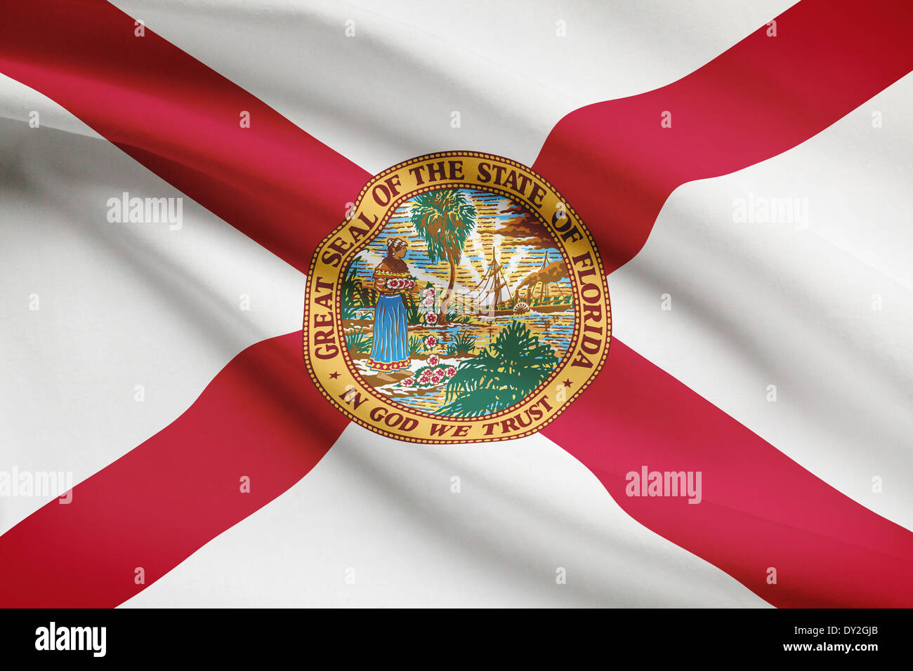 Florida flag waving blowing wind hi-res stock photography and images ...