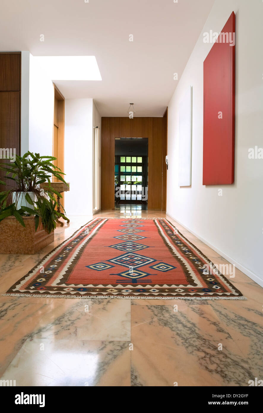 Interior of modern house, corridor Stock Photo - Alamy