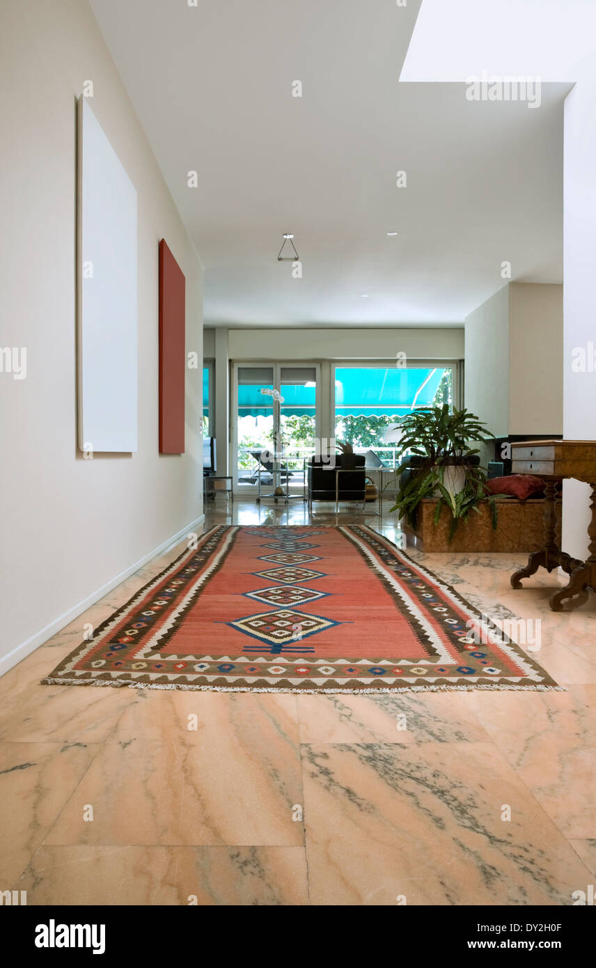 Interior of modern house, corridor Stock Photo - Alamy