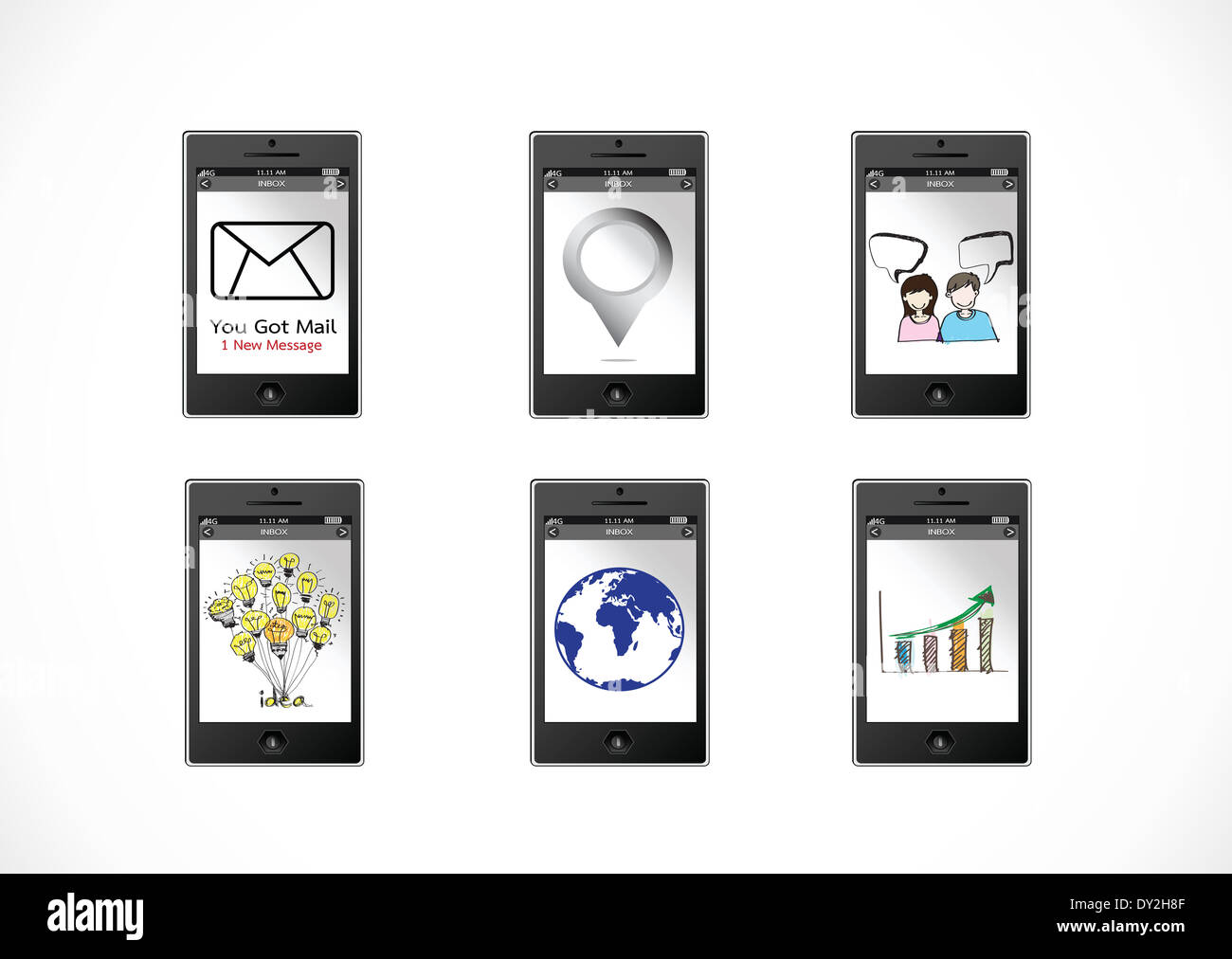 mobile apps concept idea illustration Stock Photo - Alamy mobile apps concept idea illustration Stock Photo - Alamy