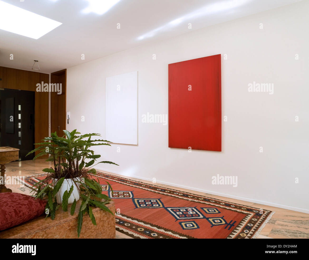 Interior of modern house, corridor Stock Photo - Alamy