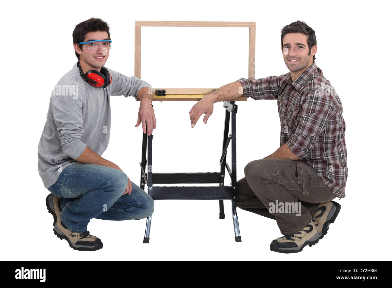 Carpenters, studio shot Stock Photo - Alamy