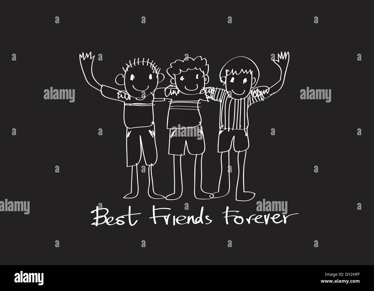 Happy Friendship Day and Best Friends Forever idea design Stock Photo ...