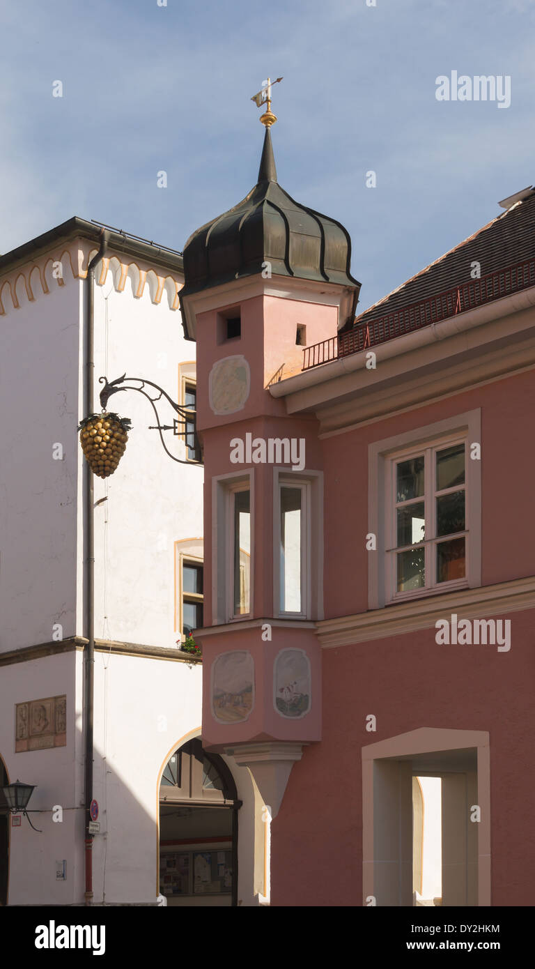 A close-up view of a bartizan, a small fortified tower, located in ...