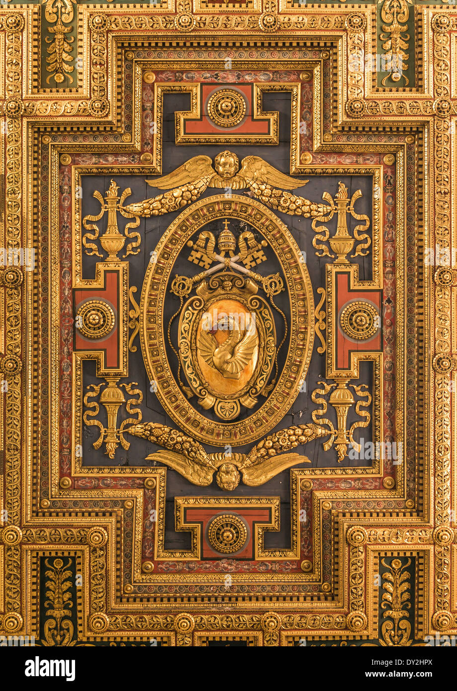 A detailed view of the Coat of Arms (CoA) of Pope Gregory XIII, located ...
