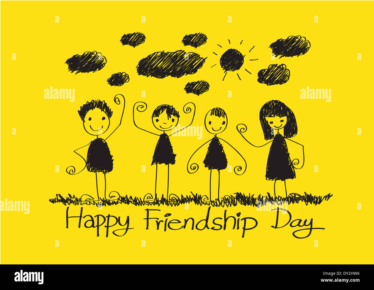 Happy Friendship Day and Best Friends Forever idea design Stock Photo ...