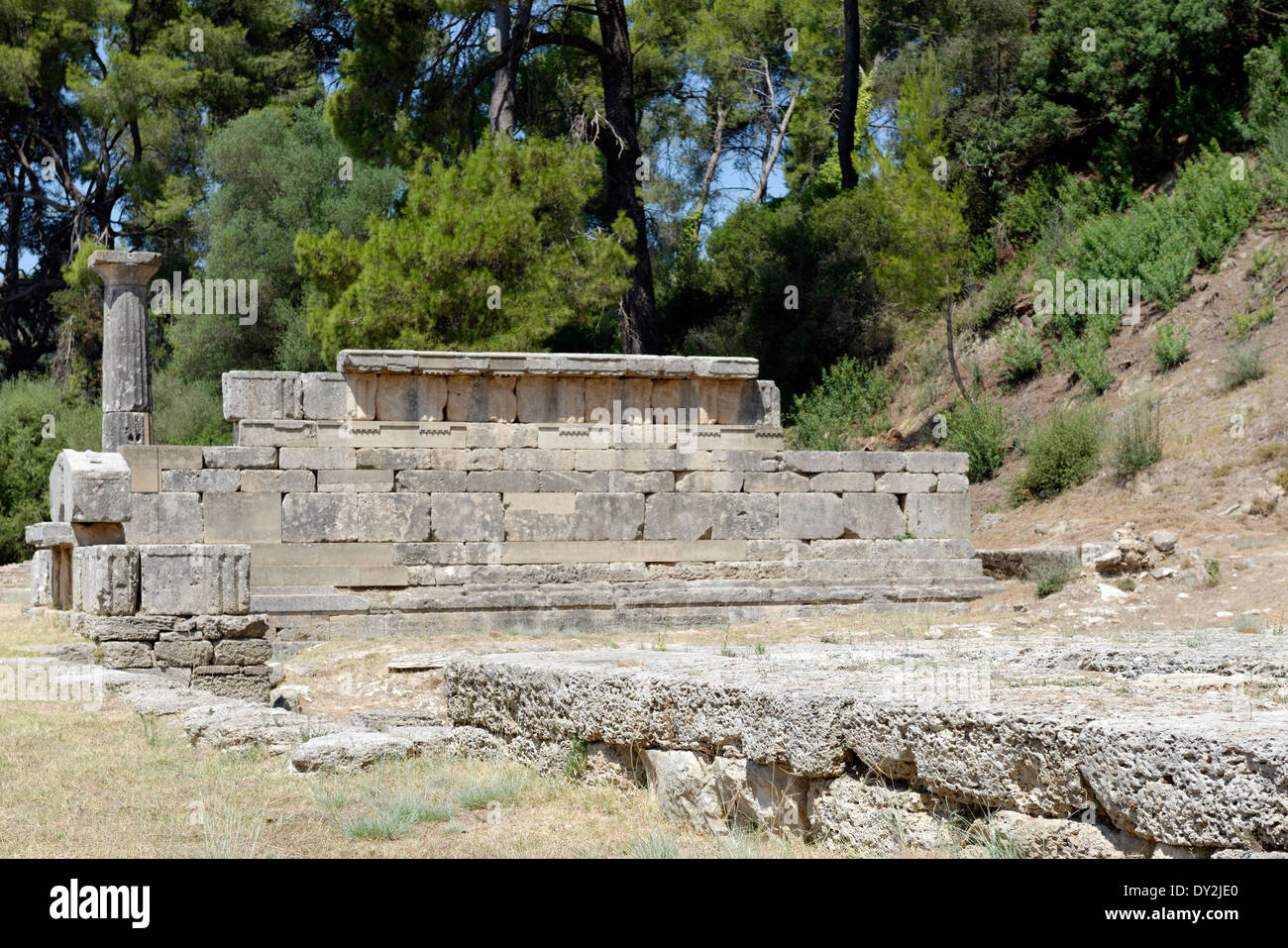 Treasuries Sikyonians Syracusans on Terrace Treasuries Ancient Olympia ...