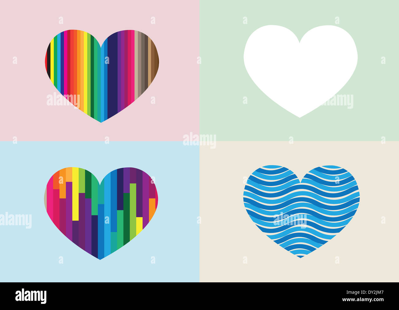 Heart Icon and Hearts symbol lines abstract idea design Stock Photo - Alamy