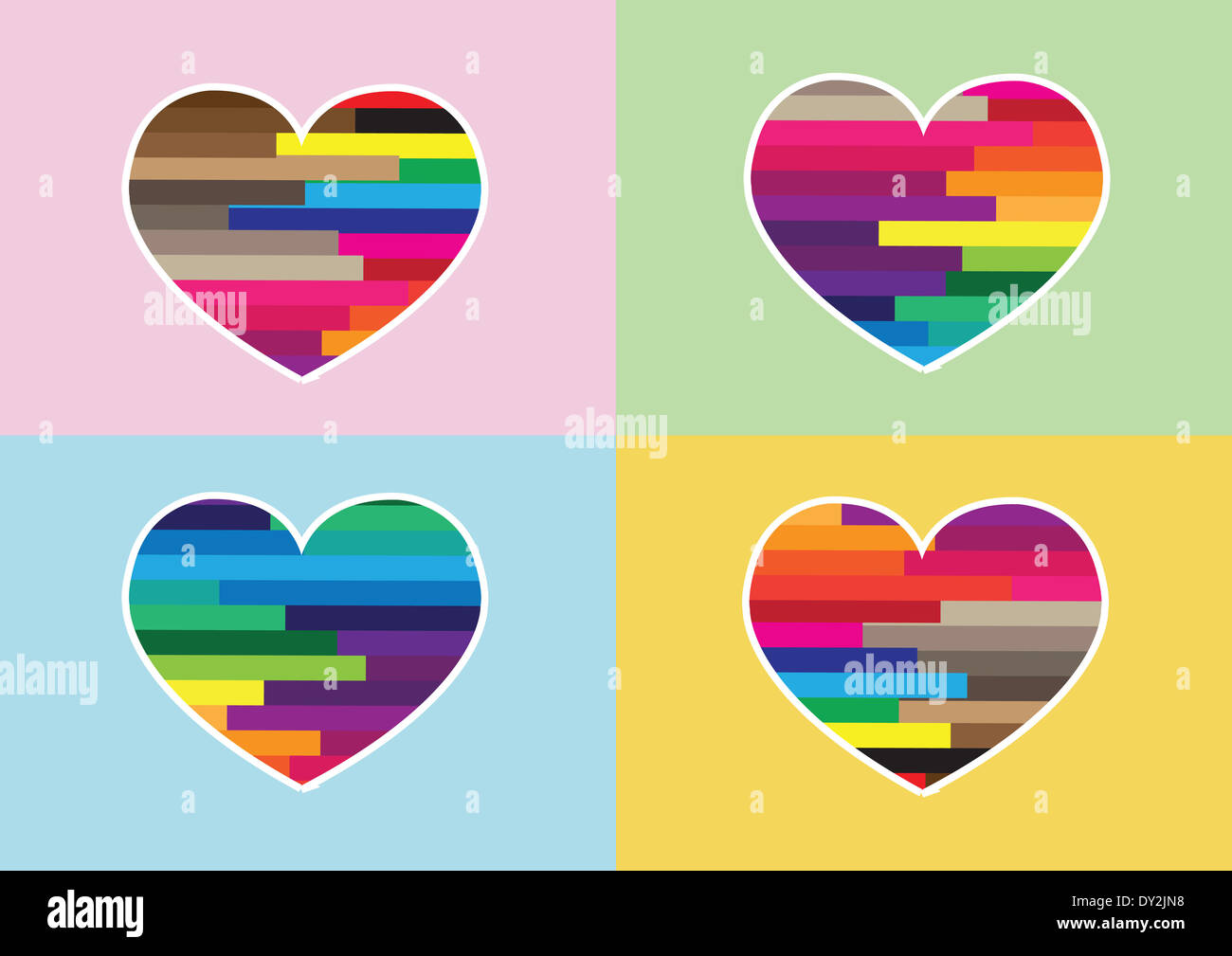 Heart Icon and Hearts symbol lines abstract idea design Stock Photo - Alamy