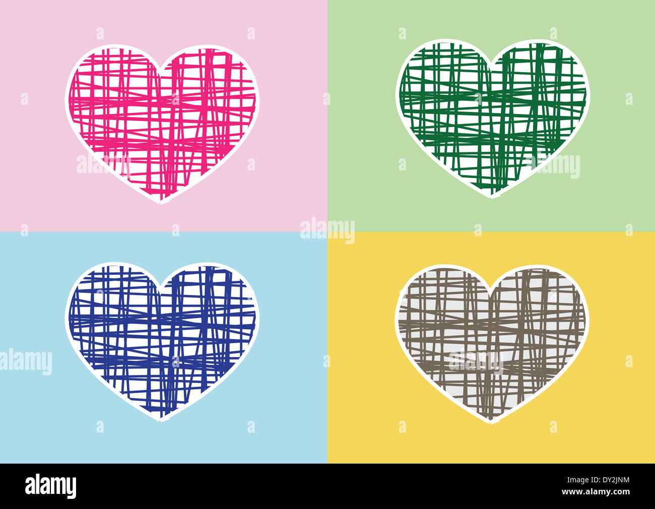 Heart Icon and Hearts symbol lines abstract idea design Stock Photo - Alamy