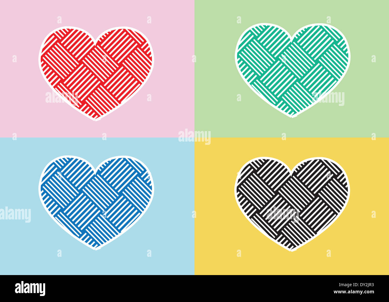 Heart Icon and Hearts symbol lines abstract idea design Stock Photo - Alamy