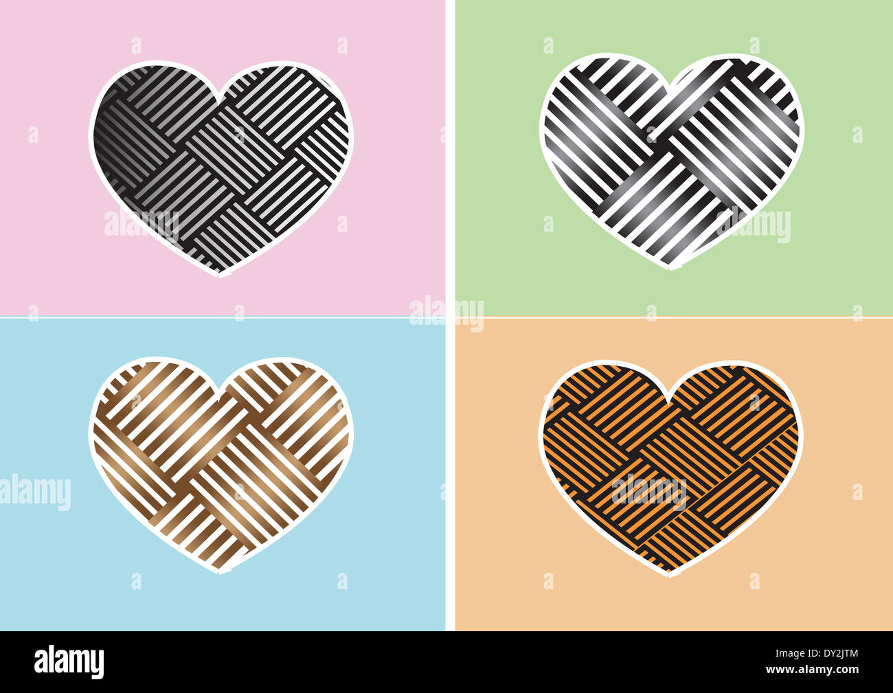 Heart Icon and Hearts symbol lines abstract idea design Stock Photo - Alamy