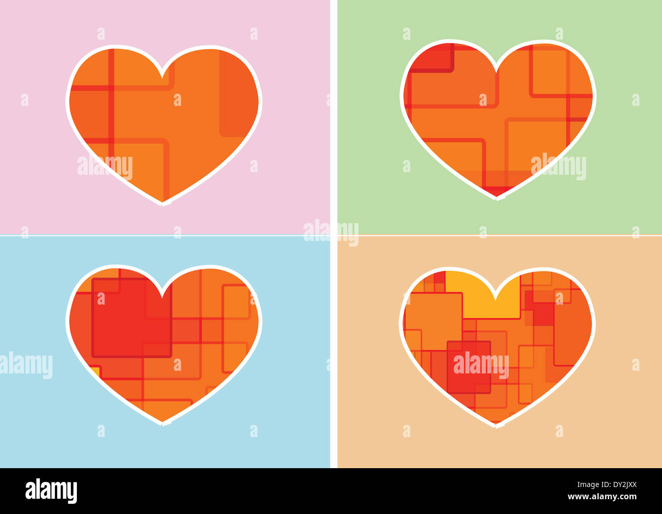 Heart Icon and Hearts symbol lines abstract idea design Stock Photo - Alamy