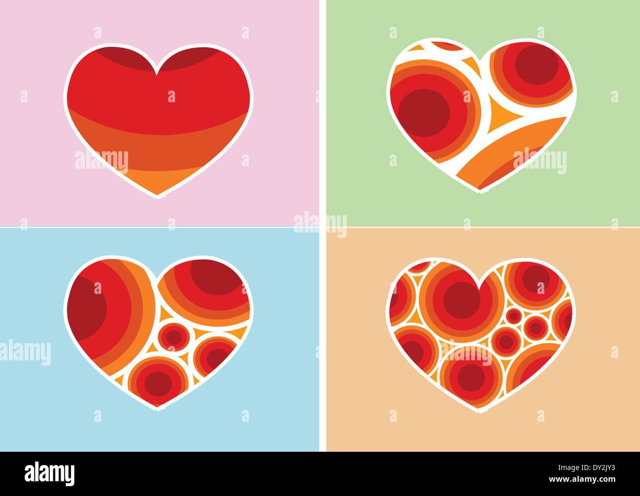 Heart Icon and Hearts symbol lines abstract idea design Stock Photo - Alamy