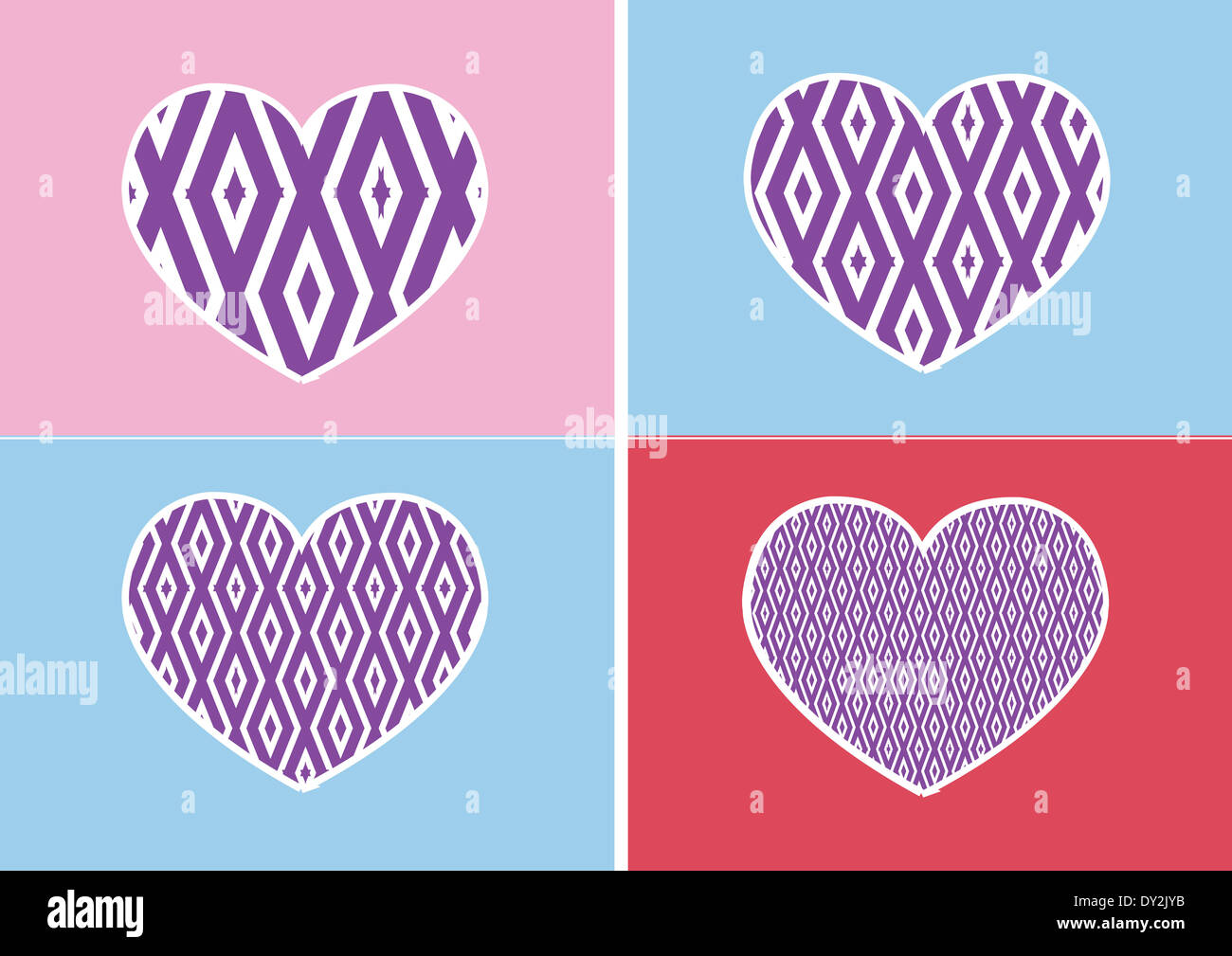 Heart Icon and Hearts symbol lines abstract idea design Stock Photo - Alamy