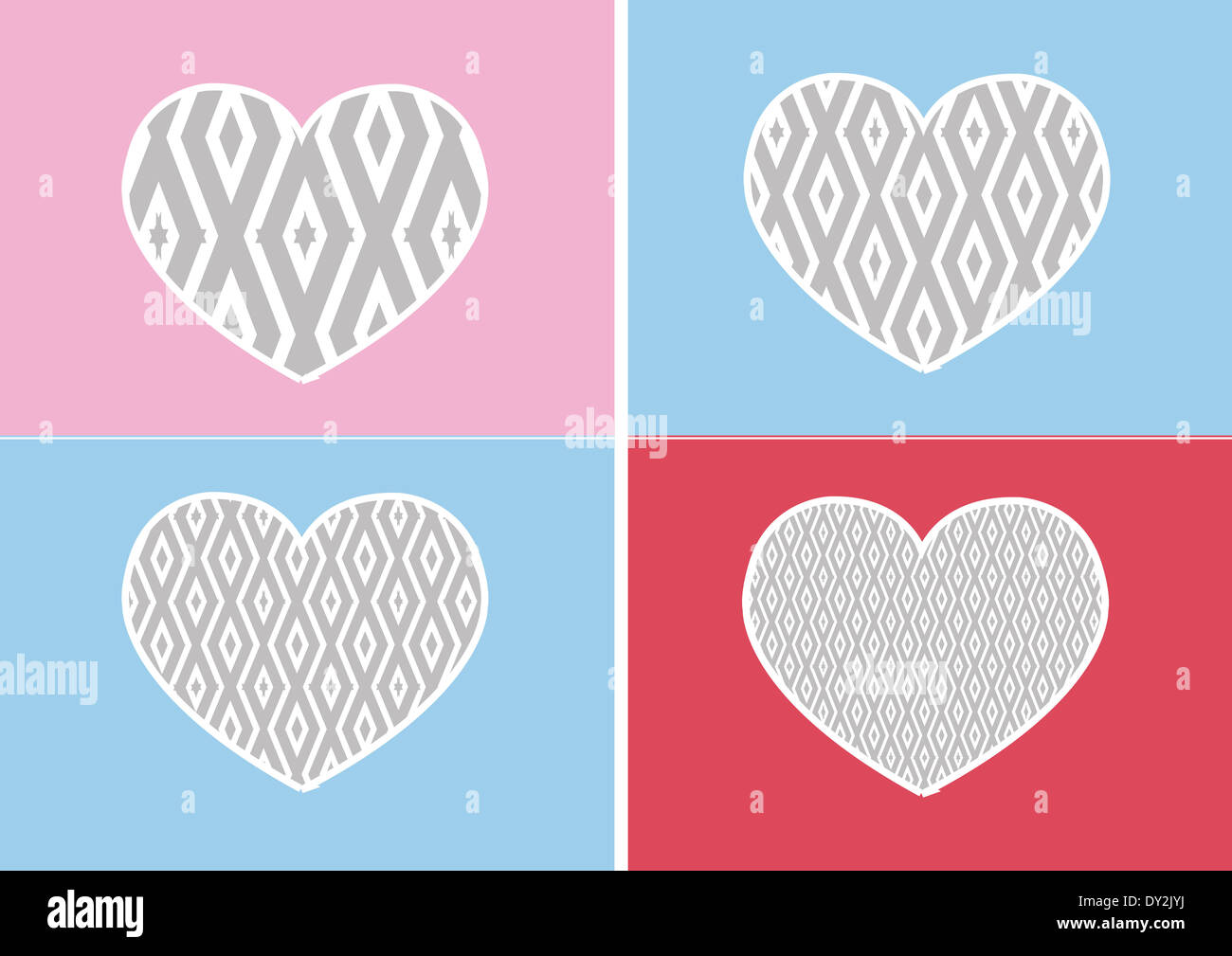 Heart Icon and Hearts symbol lines abstract idea design Stock Photo - Alamy