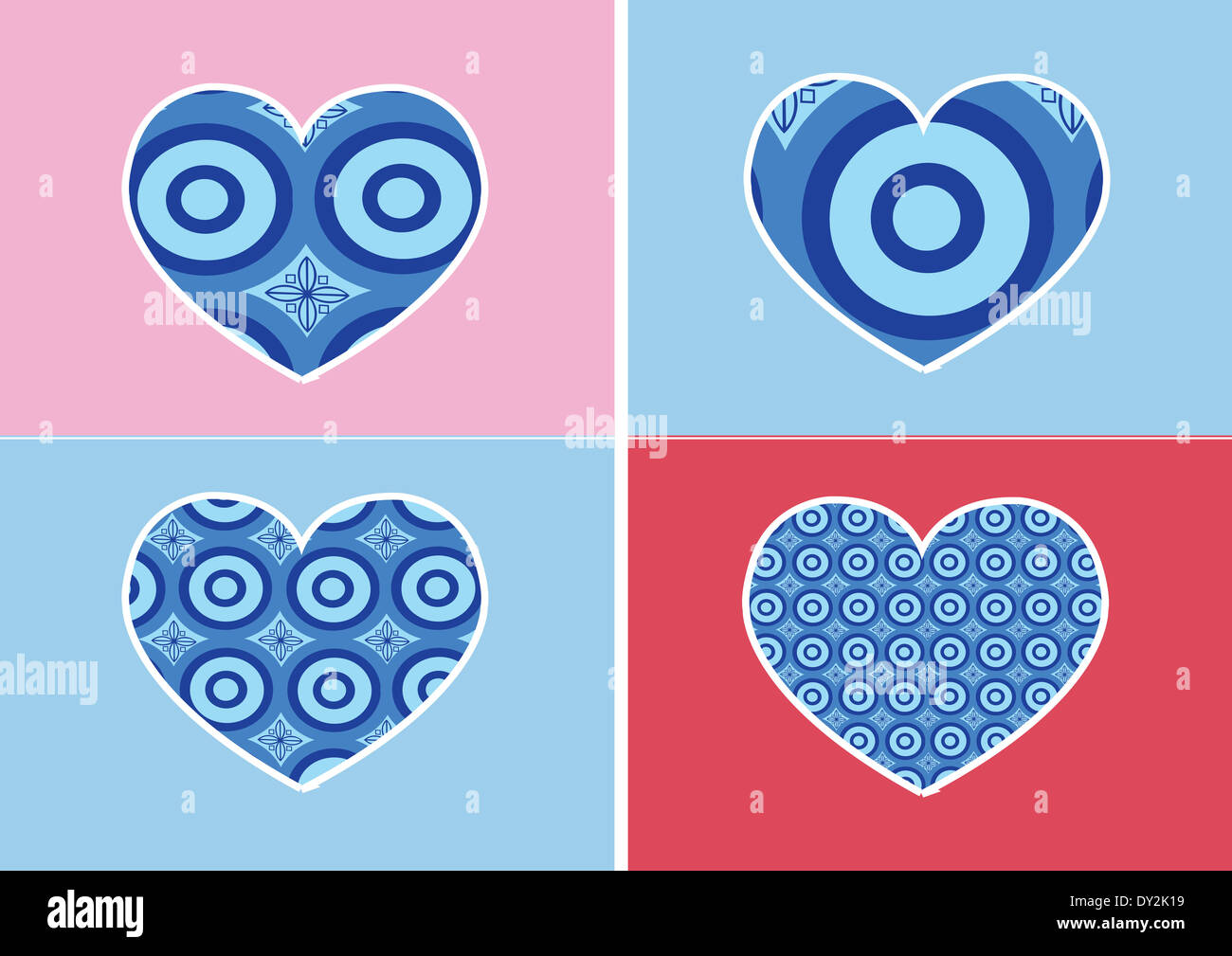Heart Icon and Hearts symbol lines abstract idea design Stock Photo - Alamy
