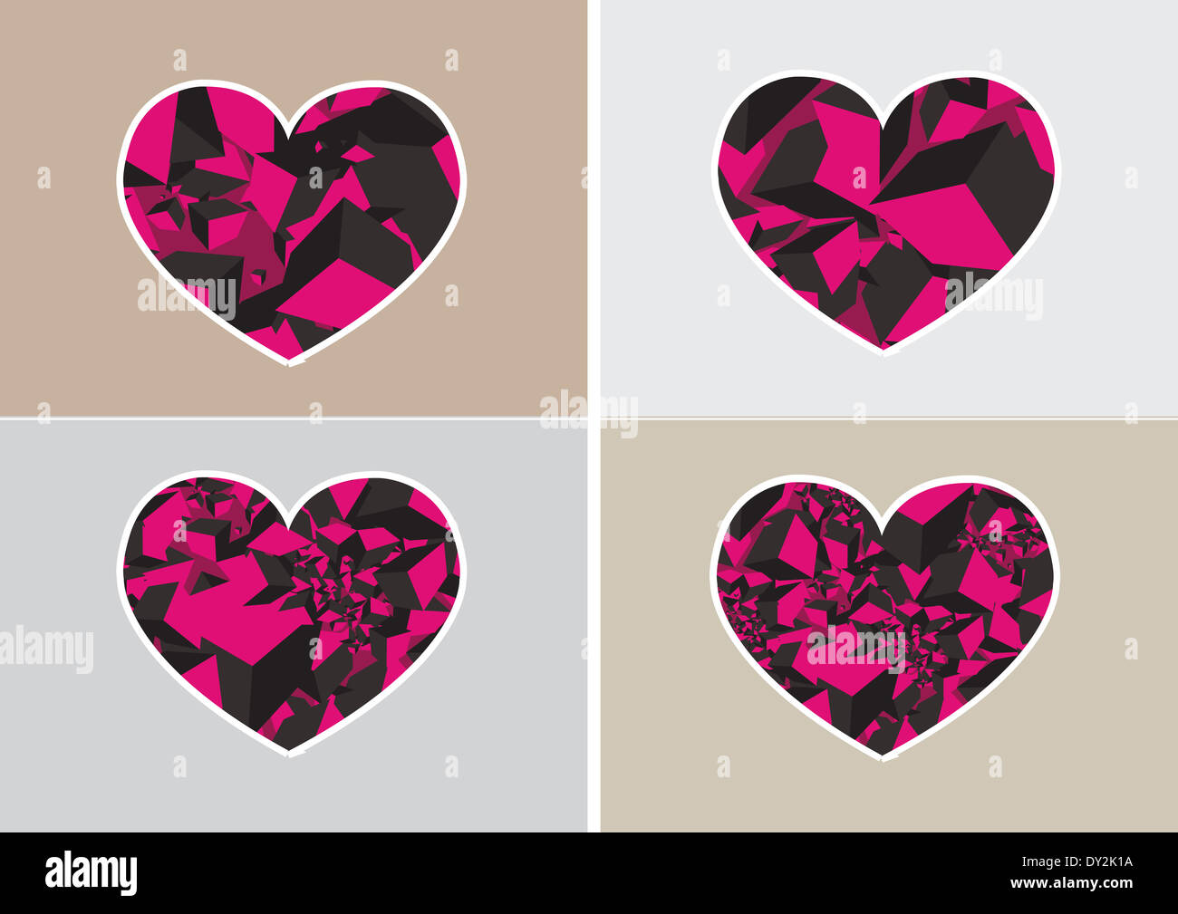 Heart Icon and Hearts symbol lines abstract idea design Stock Photo - Alamy
