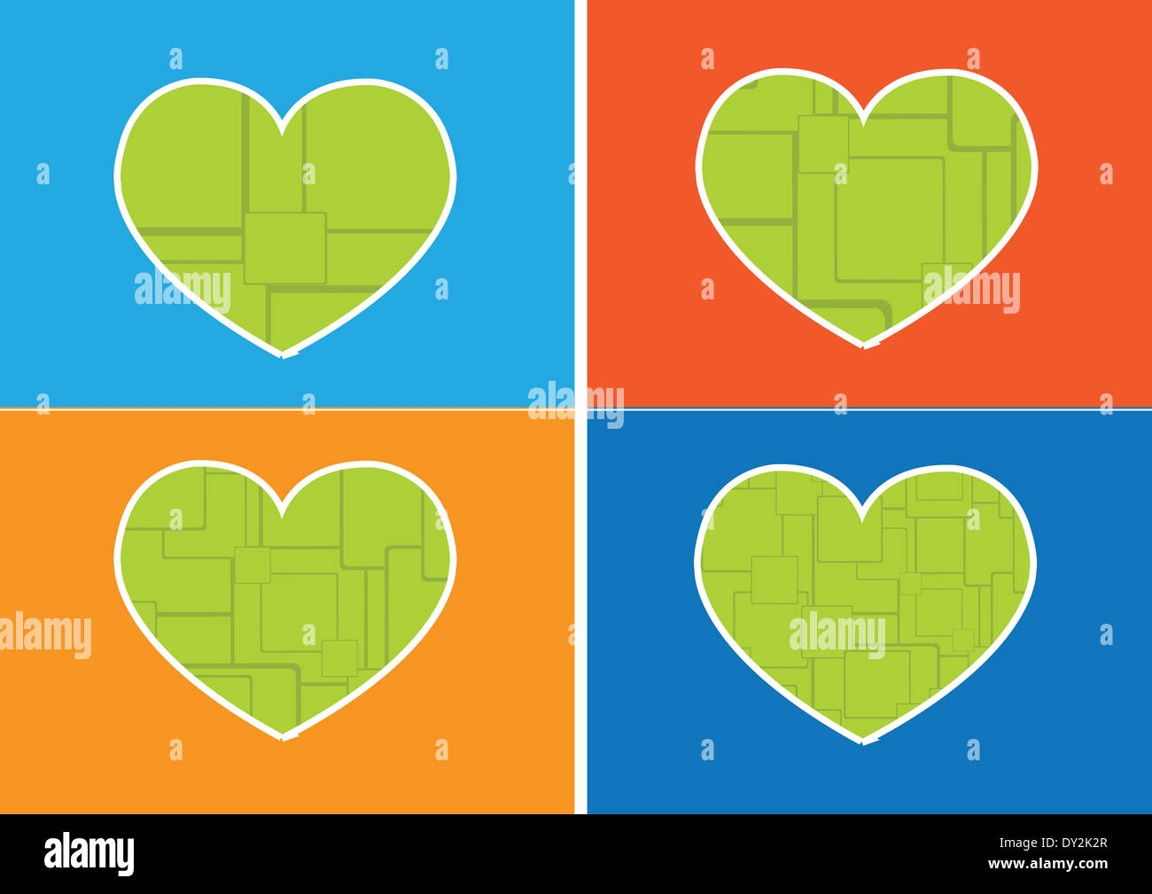 Heart Icon and Hearts symbol lines abstract idea design Stock Photo - Alamy