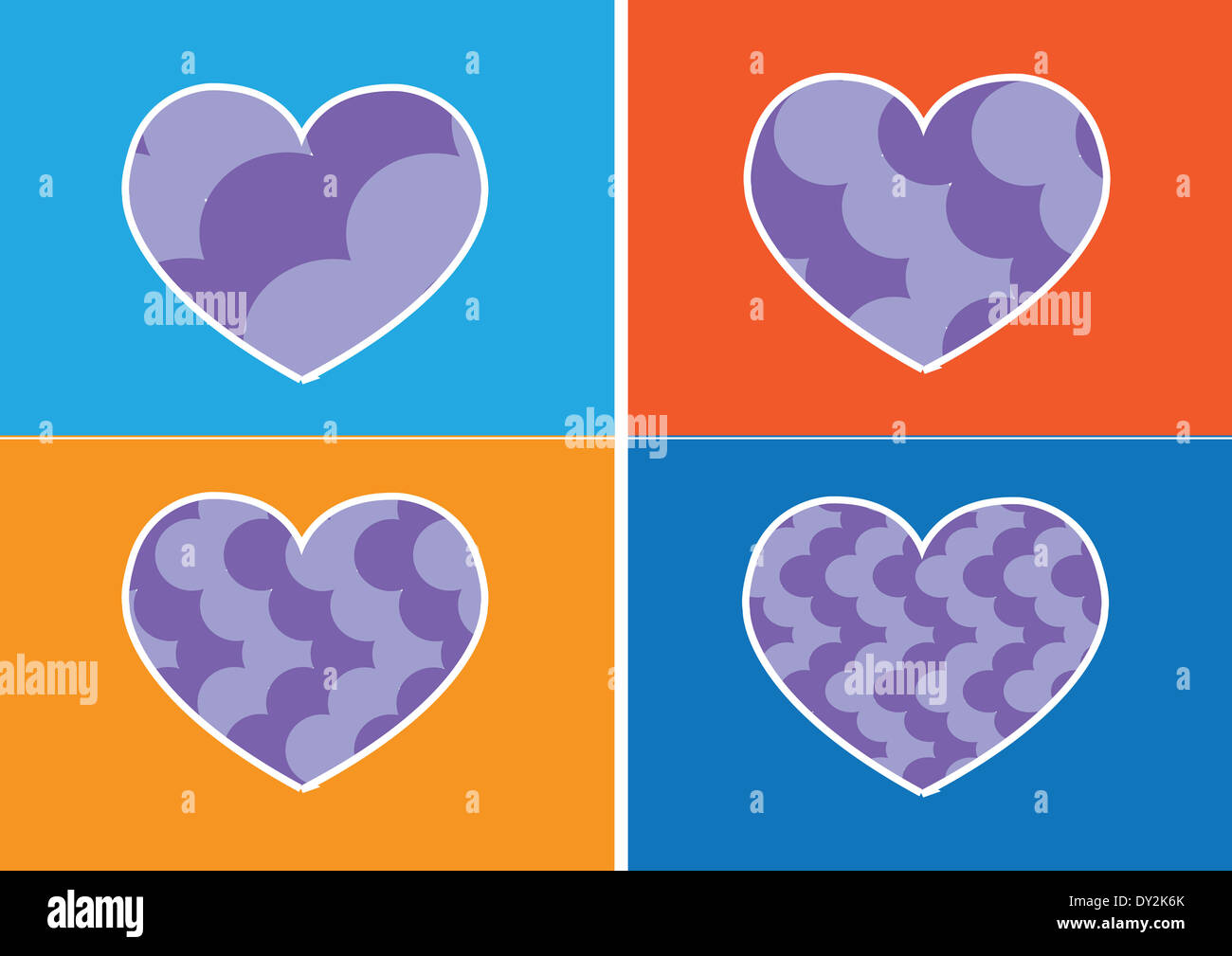 Heart Icon and Hearts symbol lines abstract idea design Stock Photo - Alamy